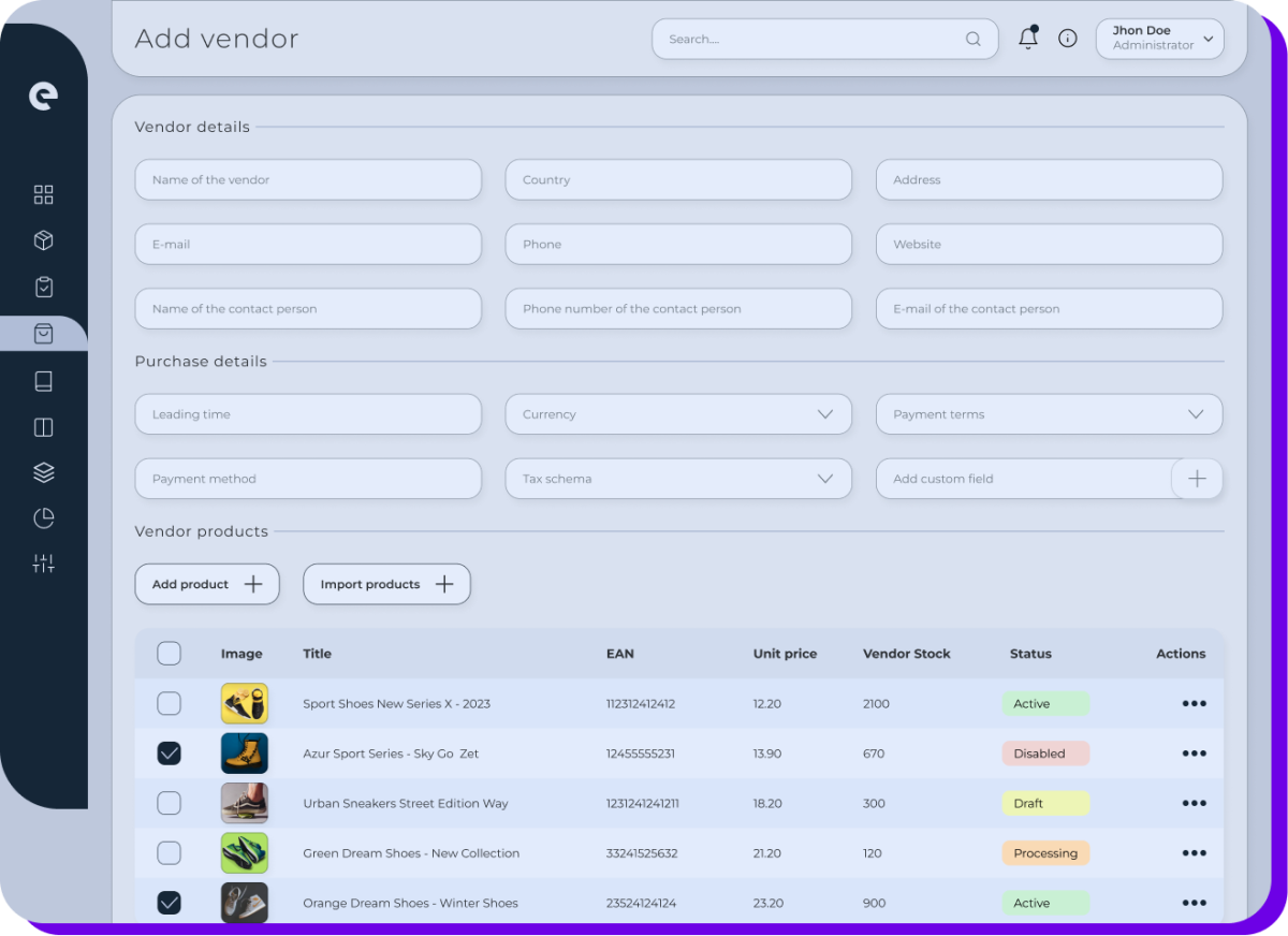 Purchase Management Software - Ectaro